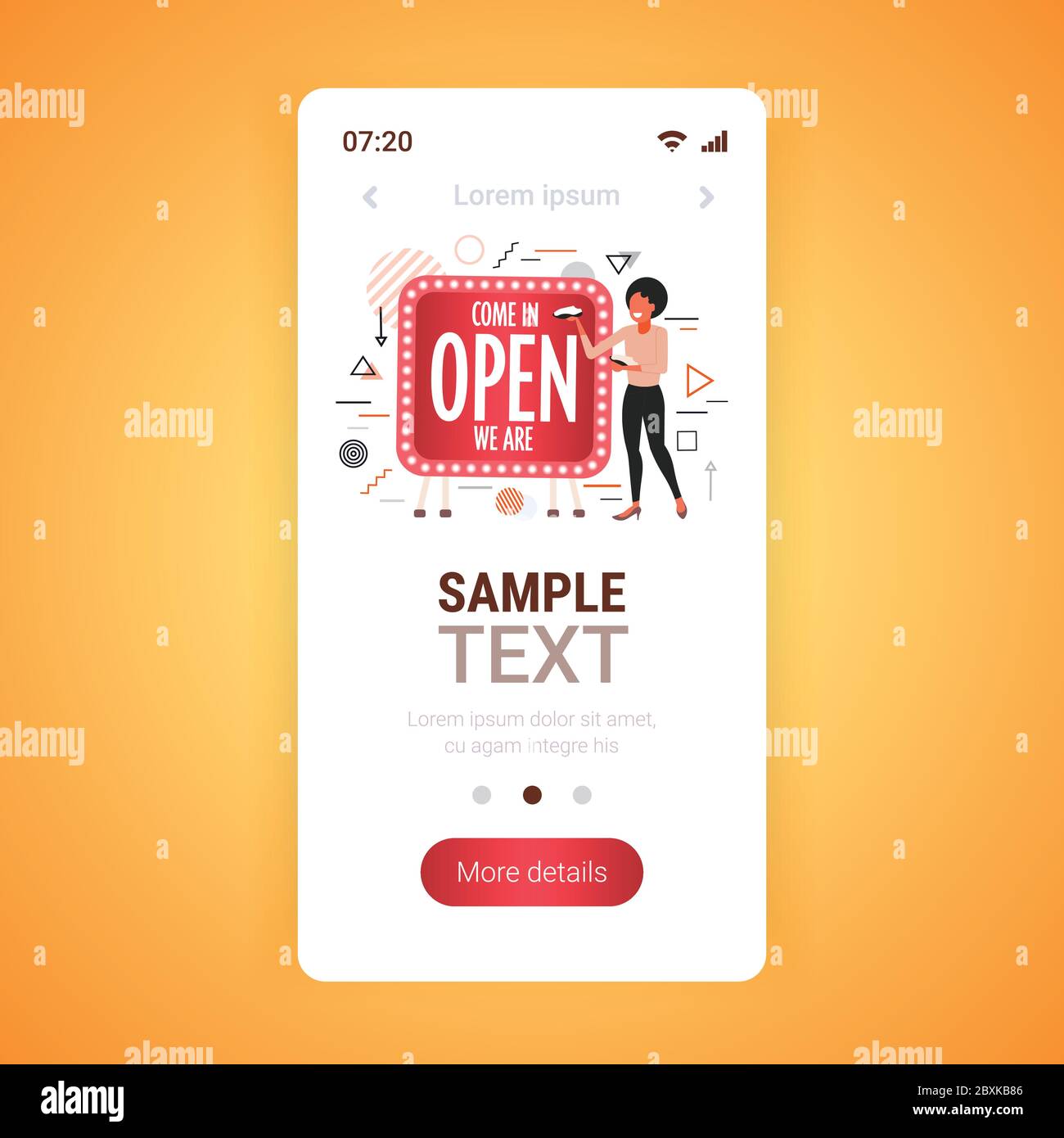 Female screen retail Stock Vector Images - Alamy