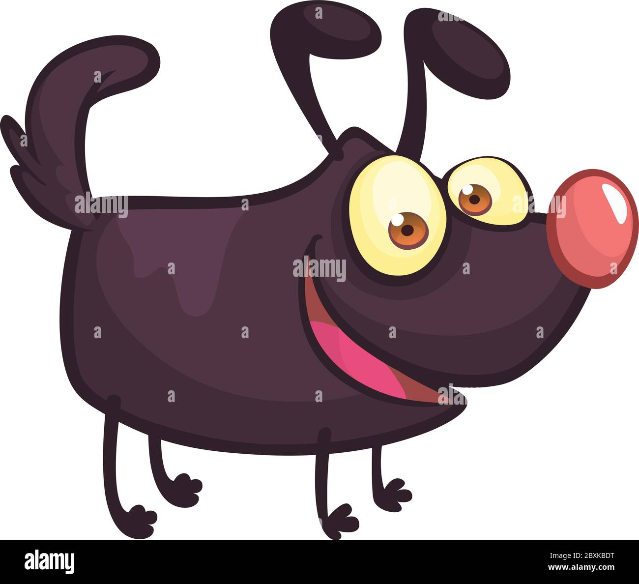 Cartoon funny and cute dog illustration Stock Vector Image & Art - Alamy