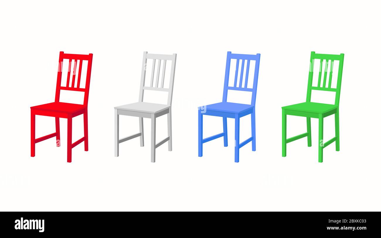 Different colored chairs hi-res stock photography and images - Alamy