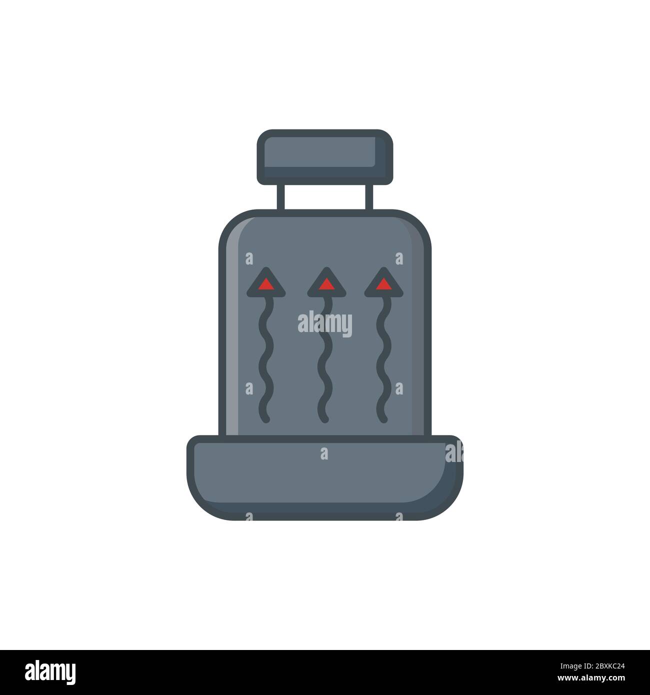 Car Seat Heating vector icon symbol isolated on white background Stock ...