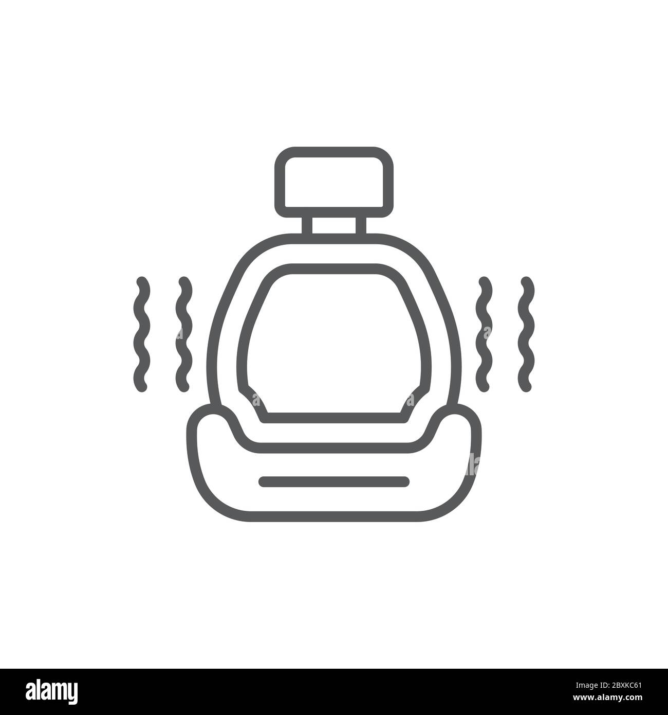 Car Seat Heating vector icon symbol isolated on white background Stock ...