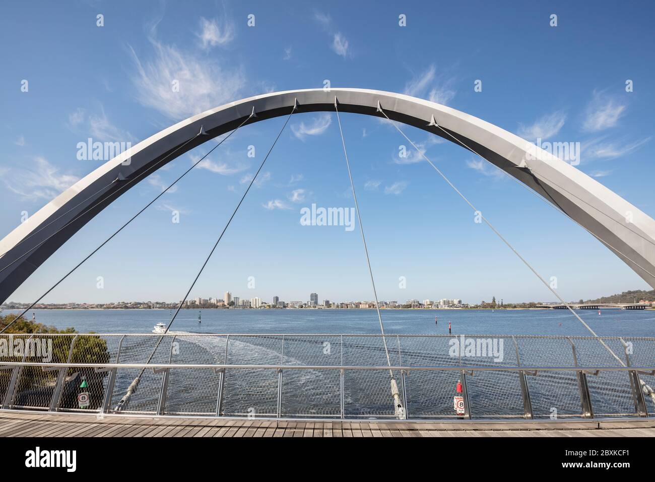 Perth Australia November 5th 2019: Close-up view of the iconic curved ...