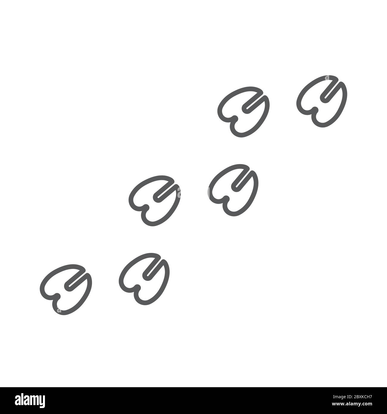 Camel footprint vector icon symbol isolated on white background Stock ...