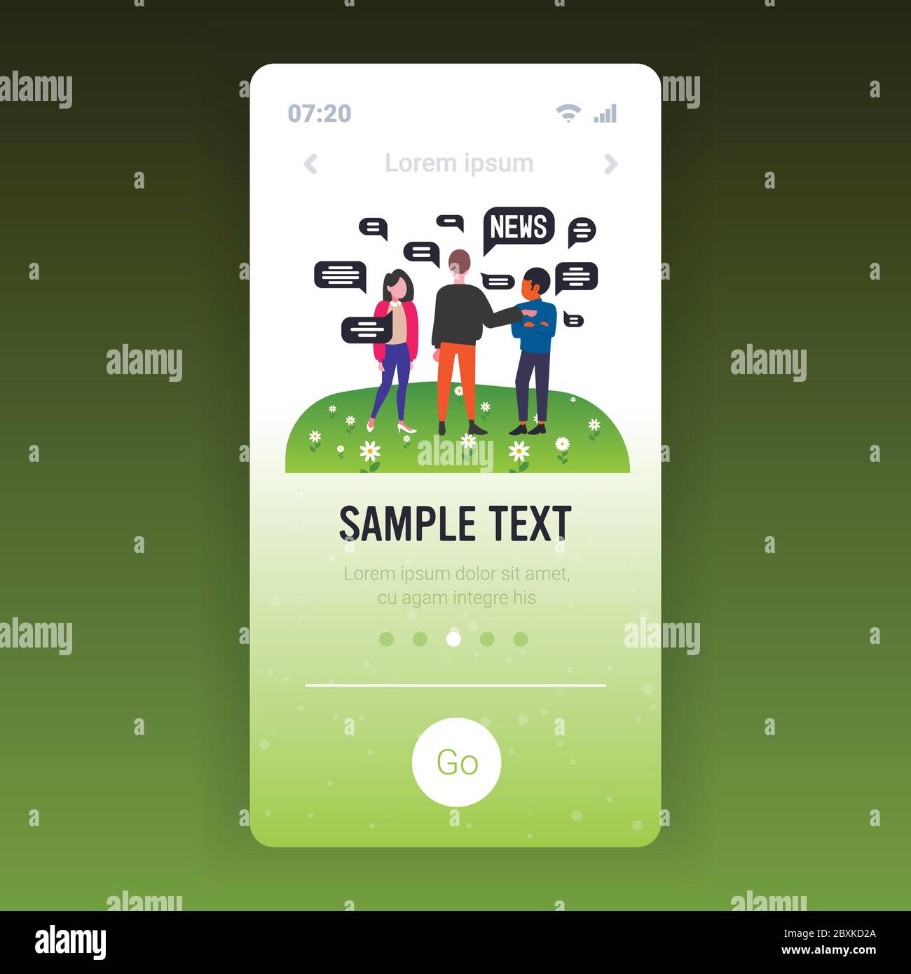 people chatting during meeting chat bubble communication concept mix ...