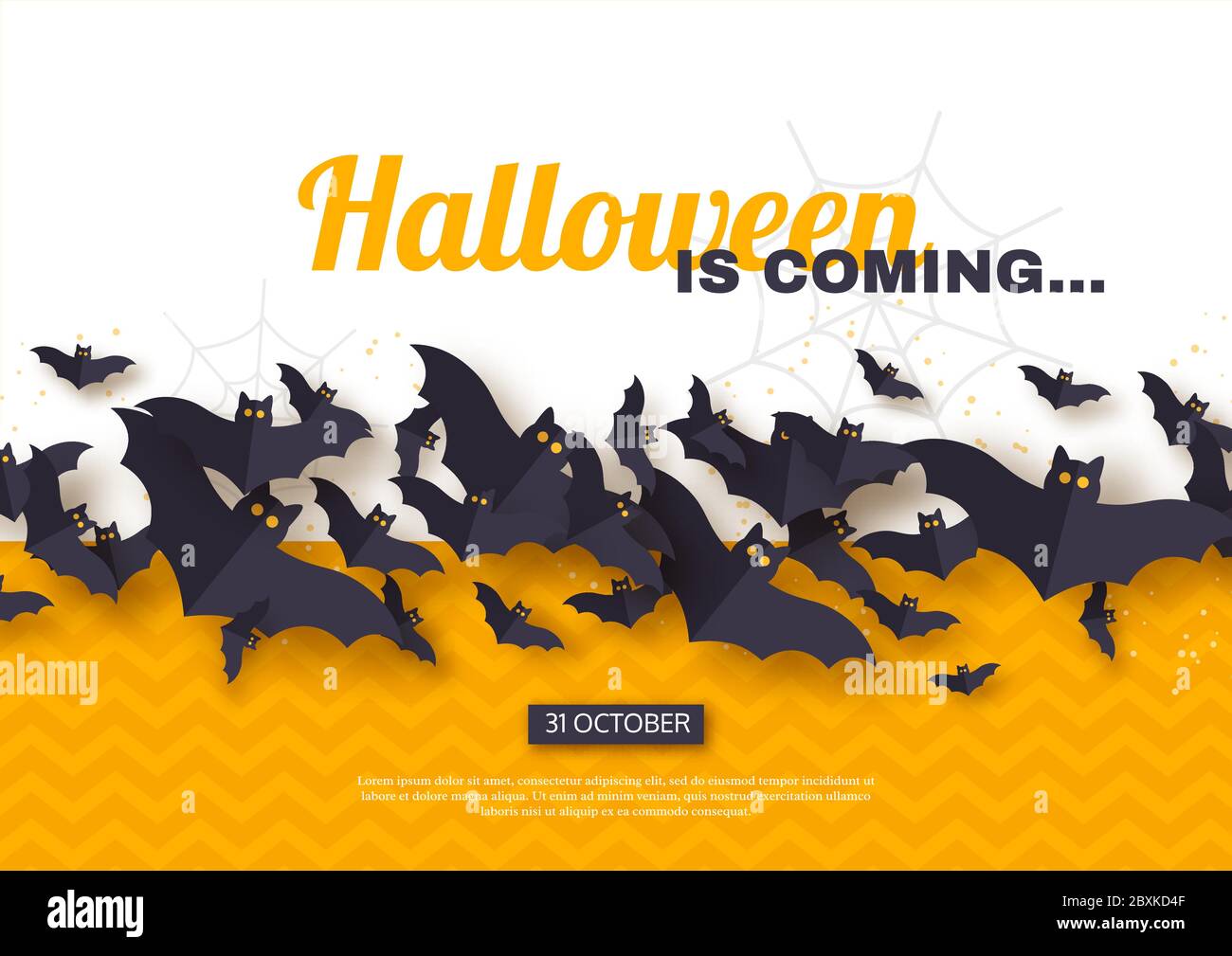 Halloween paper cut flyer hi-res stock photography and images - Alamy