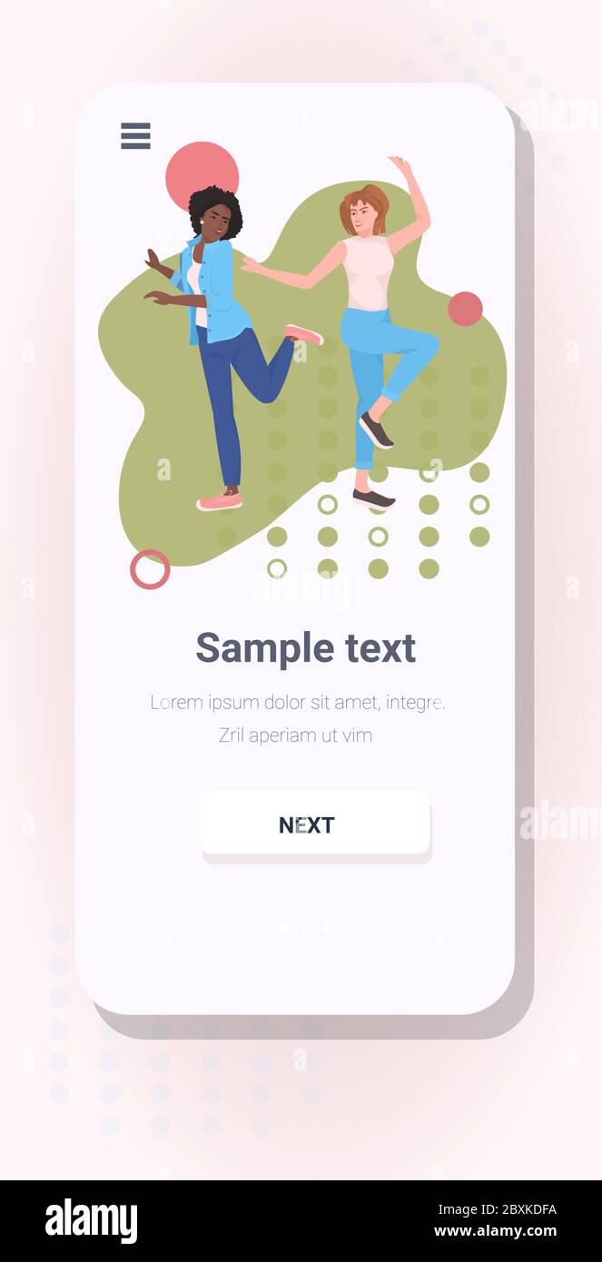 mix race girls dancing female dancers having fun couple enjoying dance ...