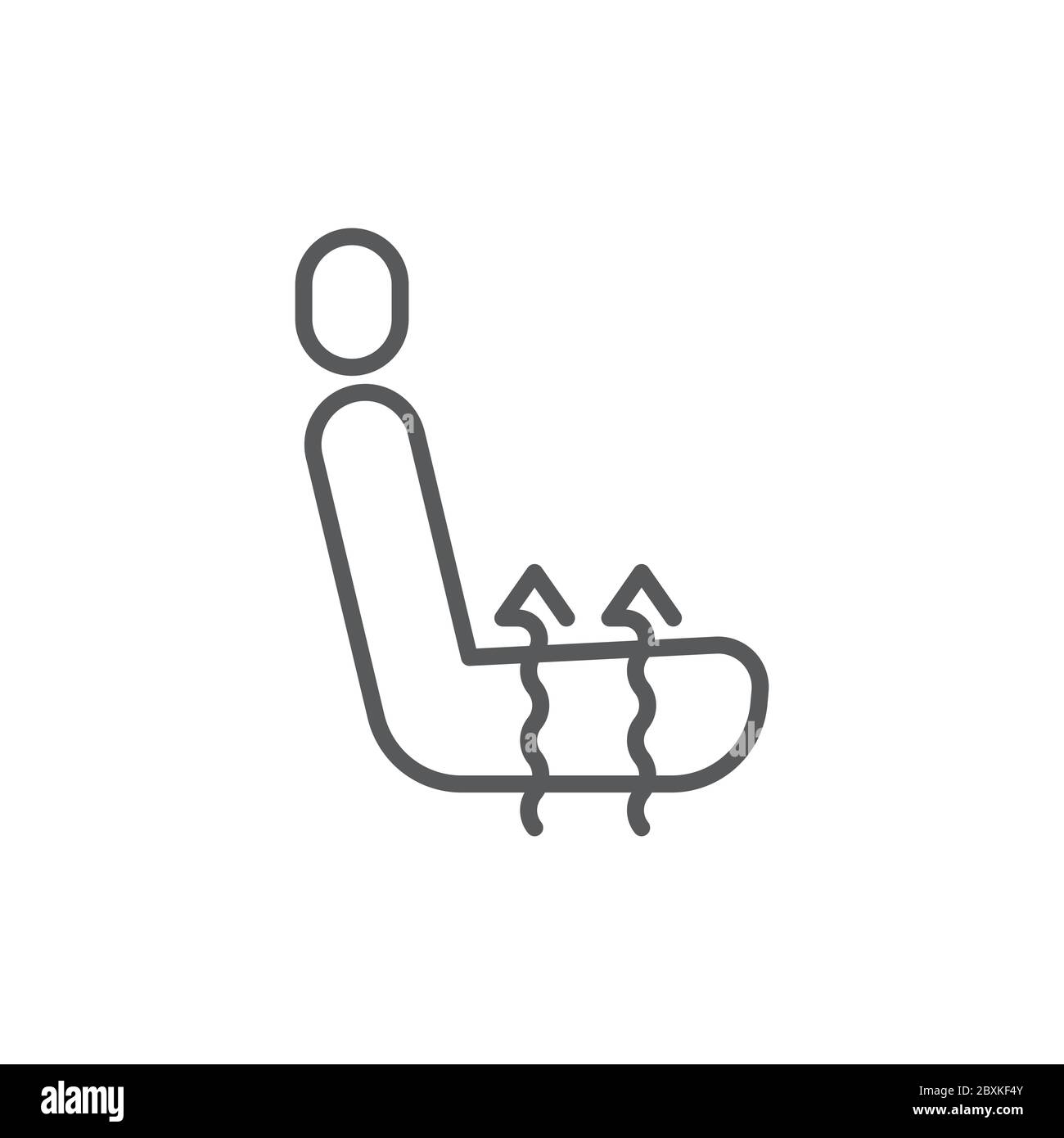 Car Seat Heating vector icon symbol isolated on white background Stock ...