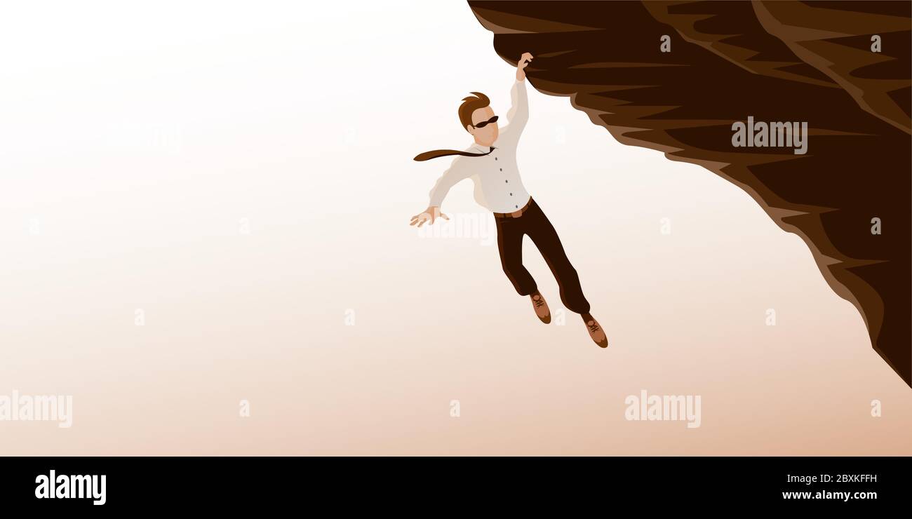 Hanging by the edge Stock Vector Images - Alamy