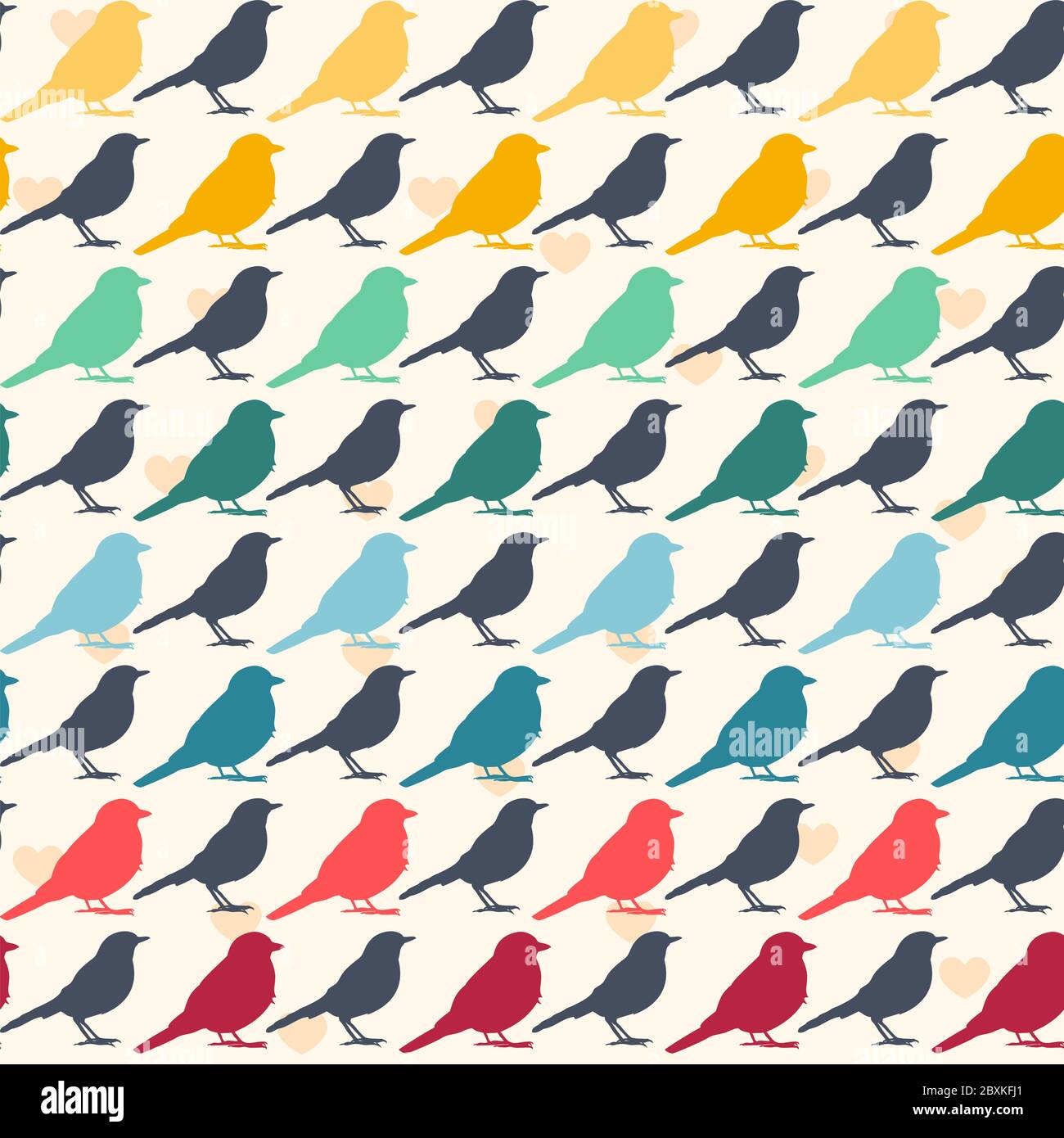 Colorful birds seamless pattern Stock Vector Image & Art - Alamy
