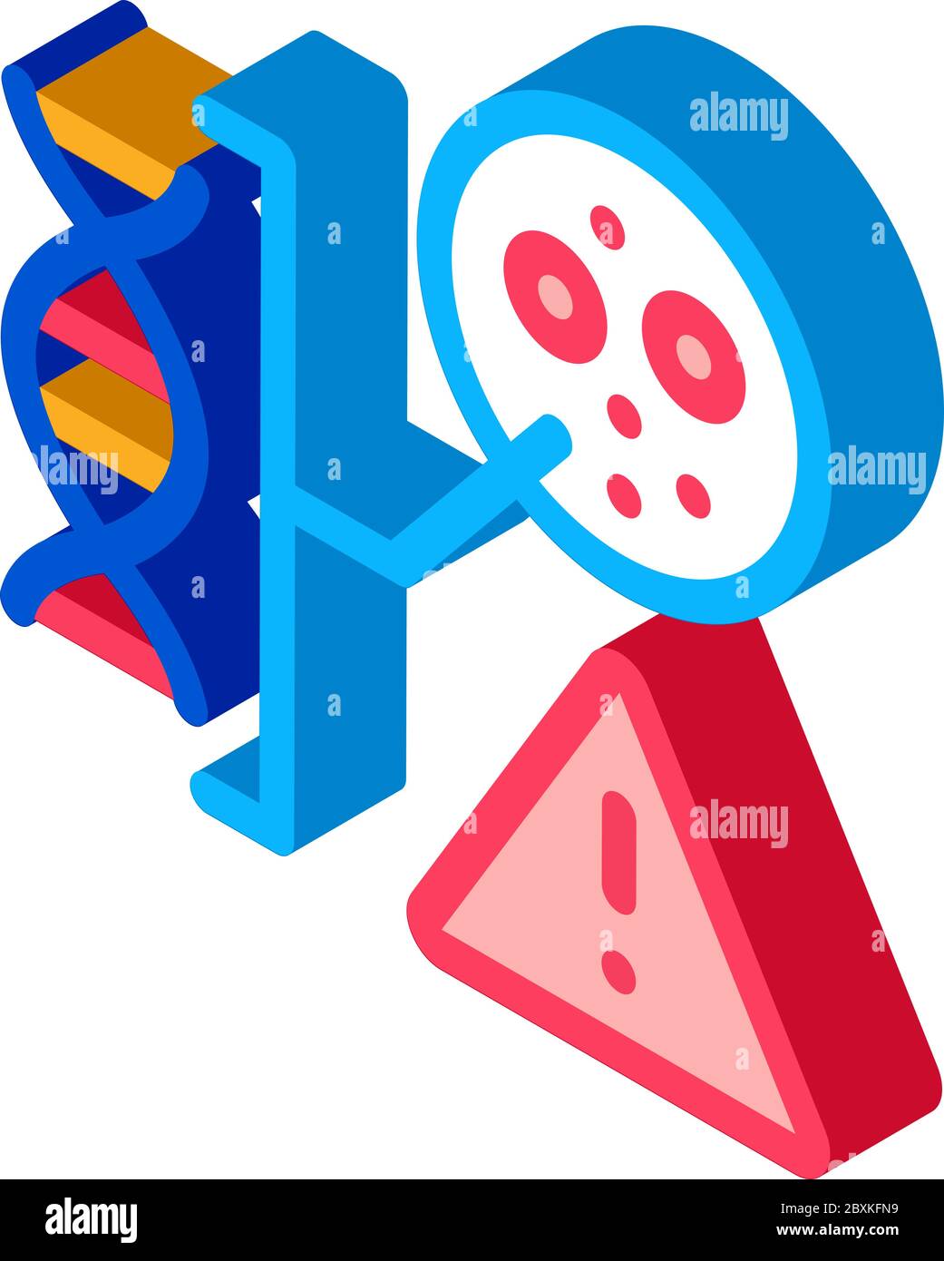 blood dna skin problem isometric icon vector illustration Stock Vector ...