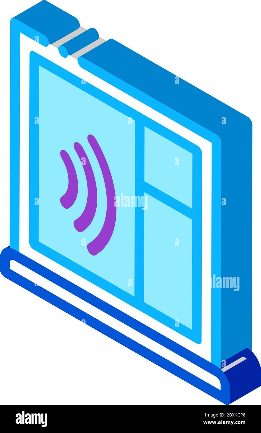 soundproof window isometric icon vector illustration Stock Vector Image ...
