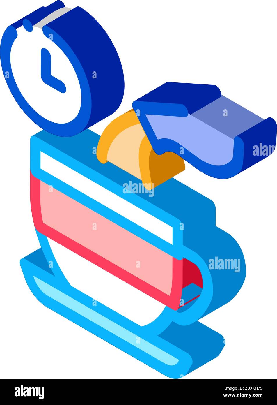 tea standby time isometric icon vector illustration Stock Vector Image ...