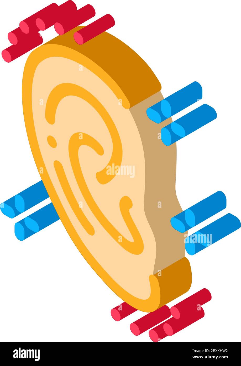 ear shape change isometric icon vector illustration Stock Vector Image ...