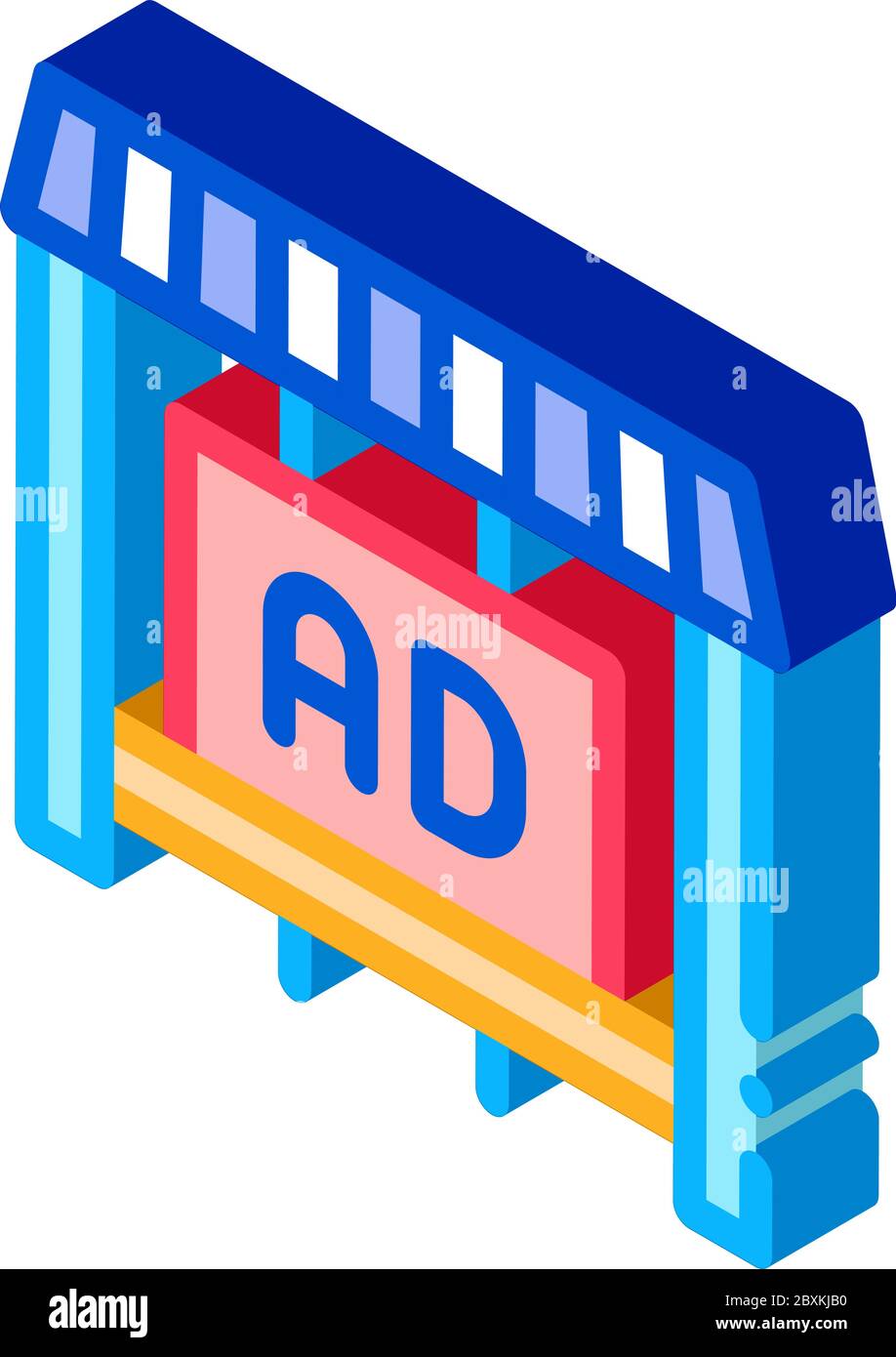 advertising in counter store isometric icon vector illustration Stock ...