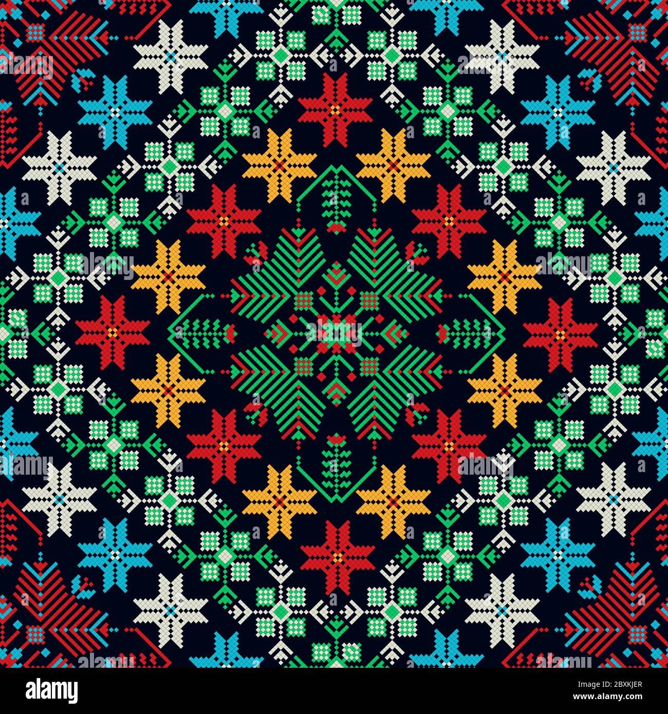 Romanian vector pattern inspired from traditional embroidery Stock ...