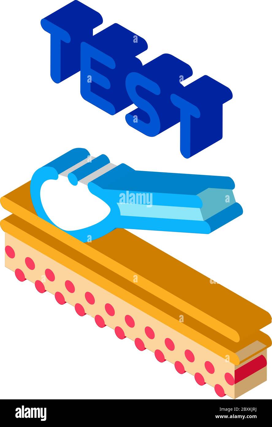 Skin Dermatitis Test Isometric Icon Vector Illustration Stock Vector