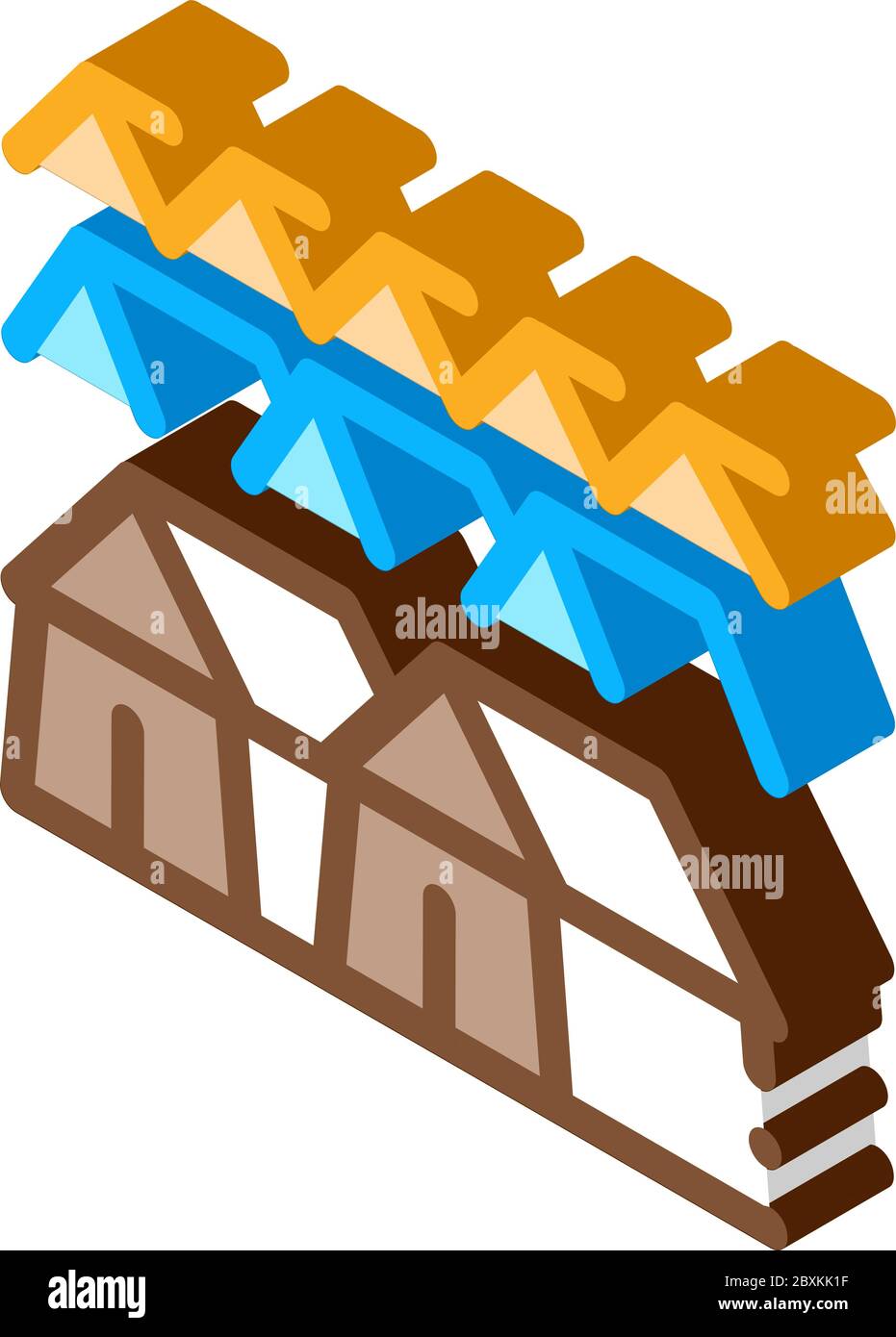 pilgrimage houses isometric icon vector illustration Stock Vector Image ...