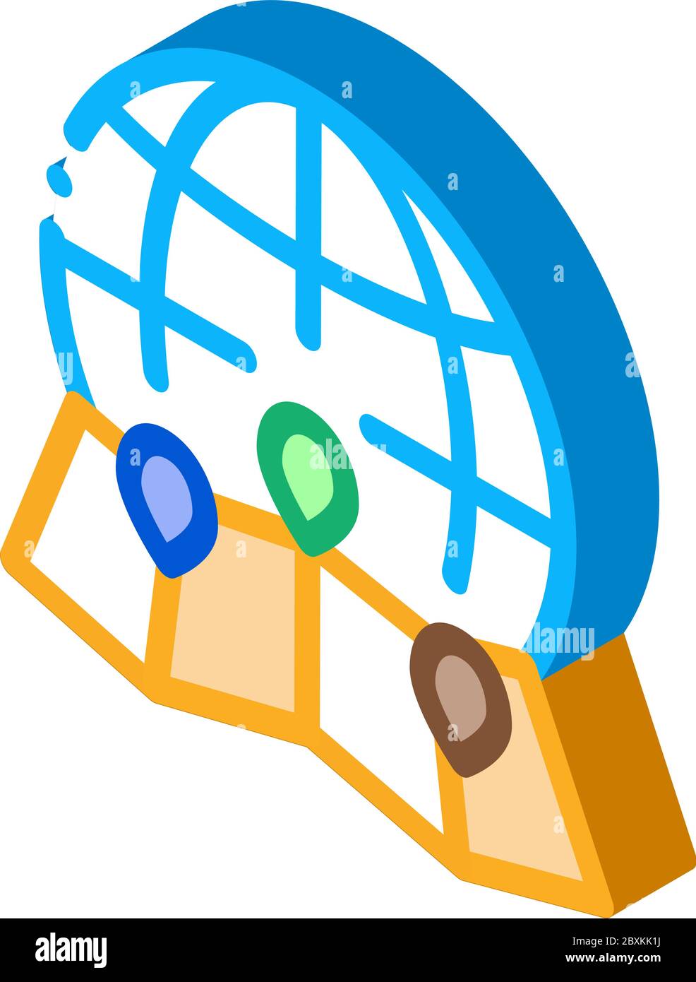 landscape ecology science isometric icon vector illustration Stock ...