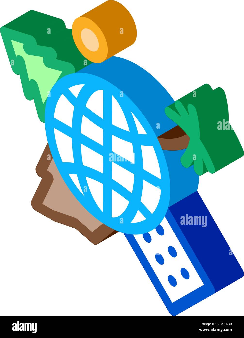 human geography science isometric icon vector illustration Stock Vector ...