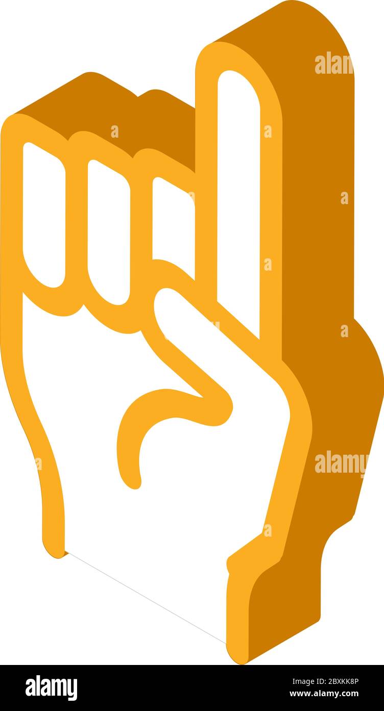 finger pointing up isometric icon vector illustration Stock Vector ...