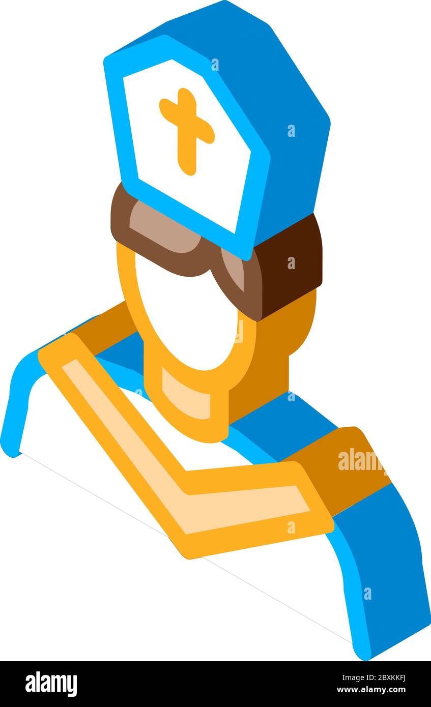 priest preacher isometric icon vector illustration Stock Vector Image ...