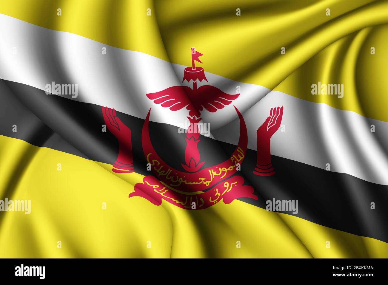 Waving flag of brunei hi-res stock photography and images - Alamy