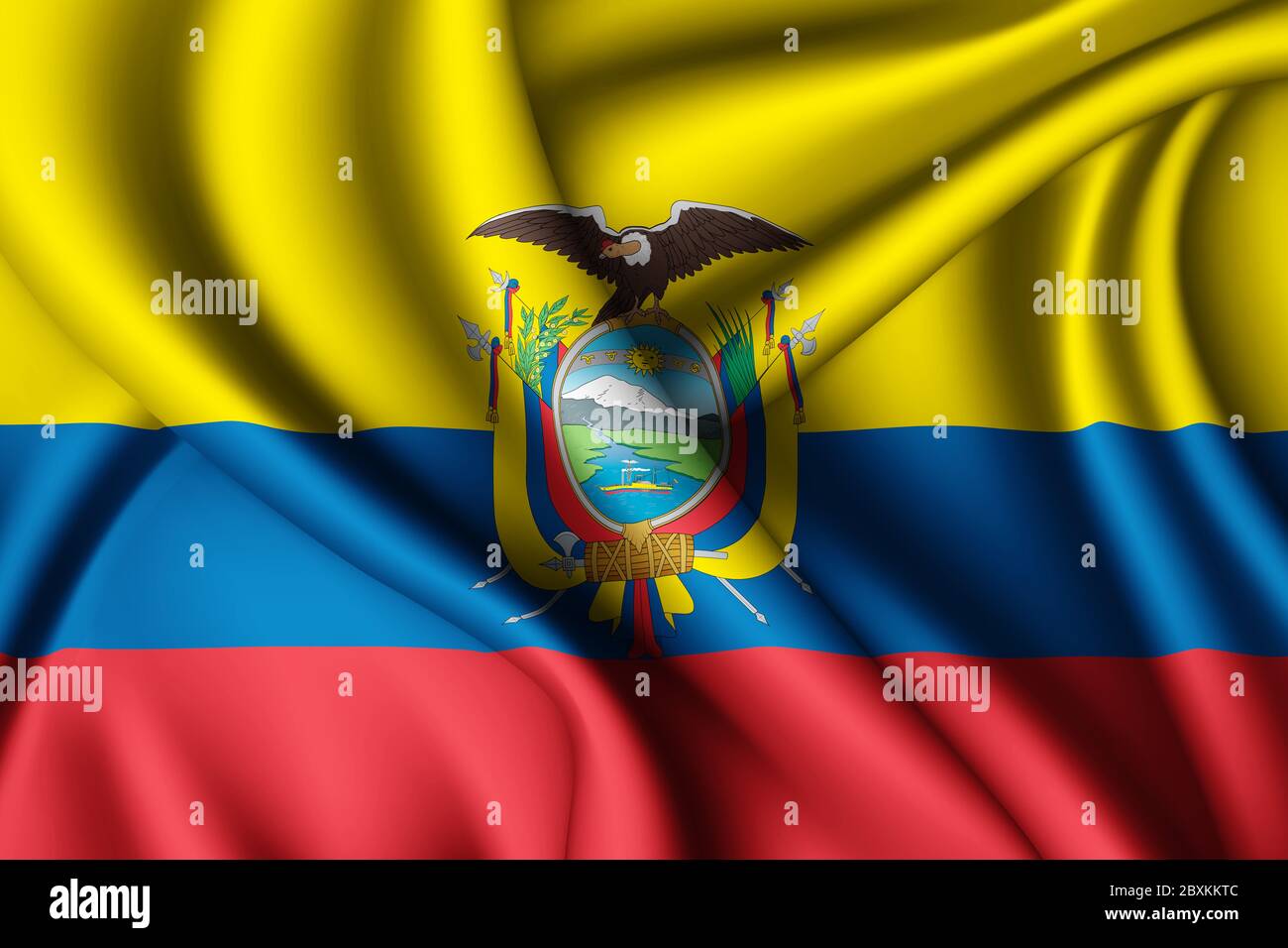 3d waving flag ecuador hi-res stock photography and images - Alamy