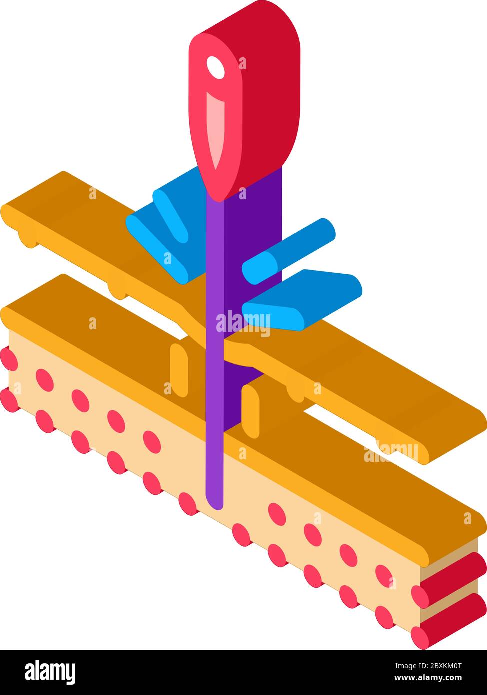 sticking needle into skin icon vector outline illustration Stock Vector ...