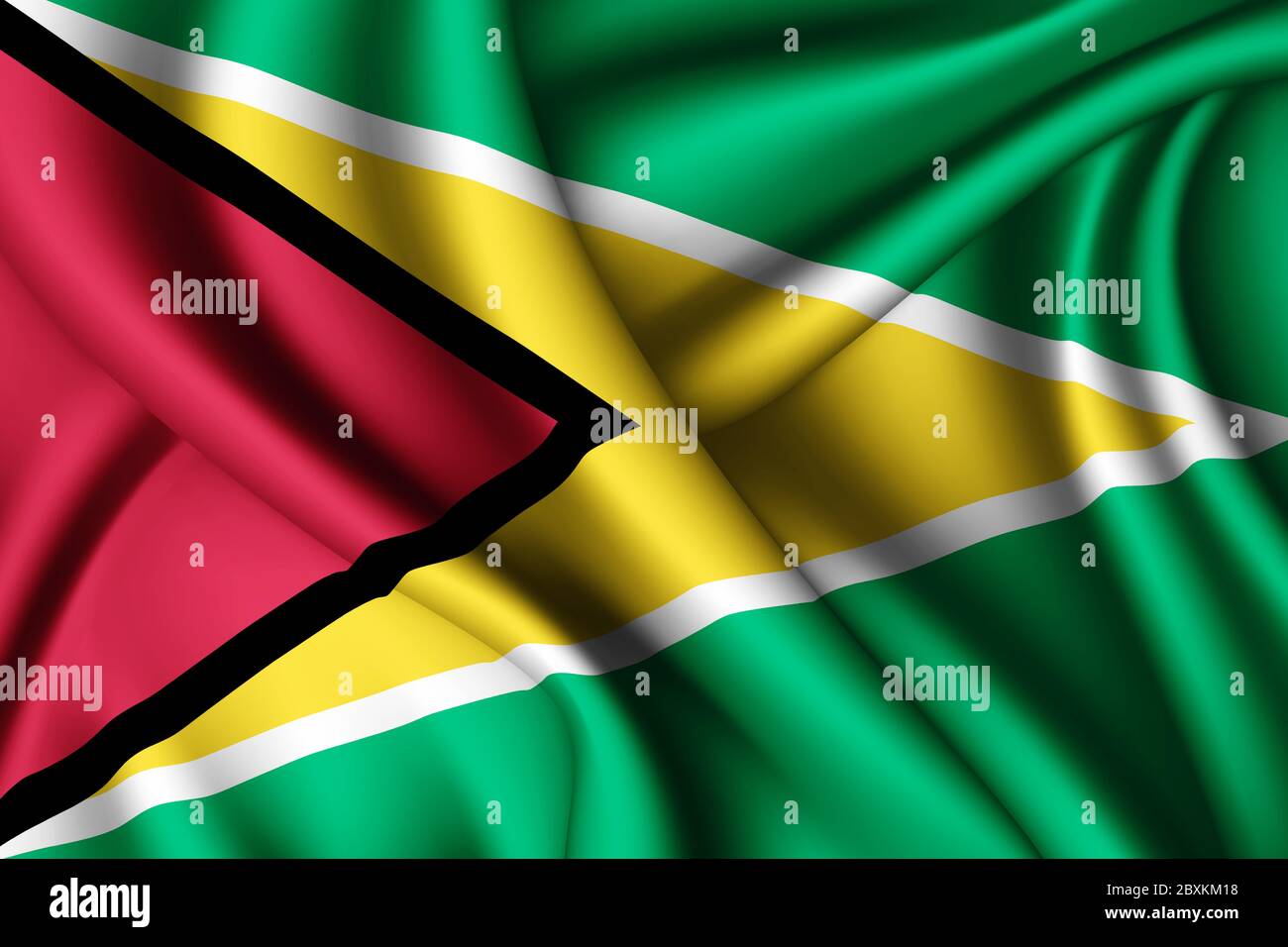 Flag waving guyana hi-res stock photography and images - Alamy