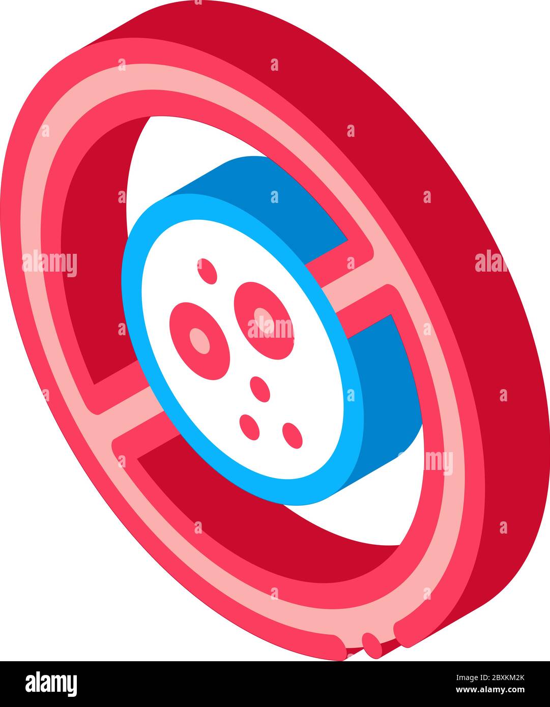 Dermatitis Prohibition Isometric Icon Vector Illustration Stock Vector