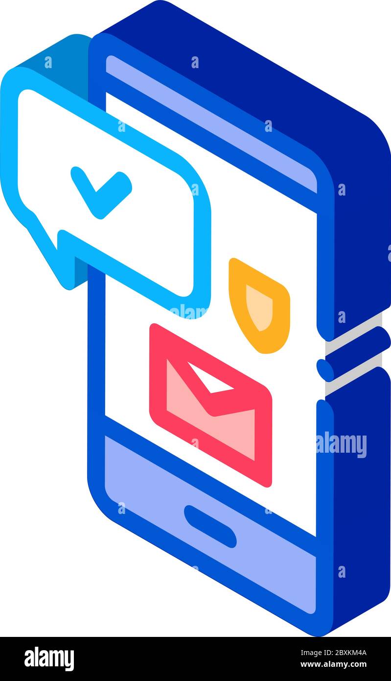 mobile data protection icon vector outline illustration Stock Vector ...