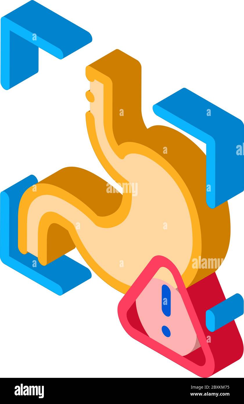 detection of stomach problems scan isometric icon vector illustration ...