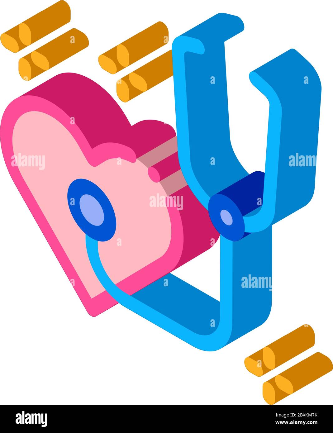 Heart examination isometric icon hi-res stock photography and images ...