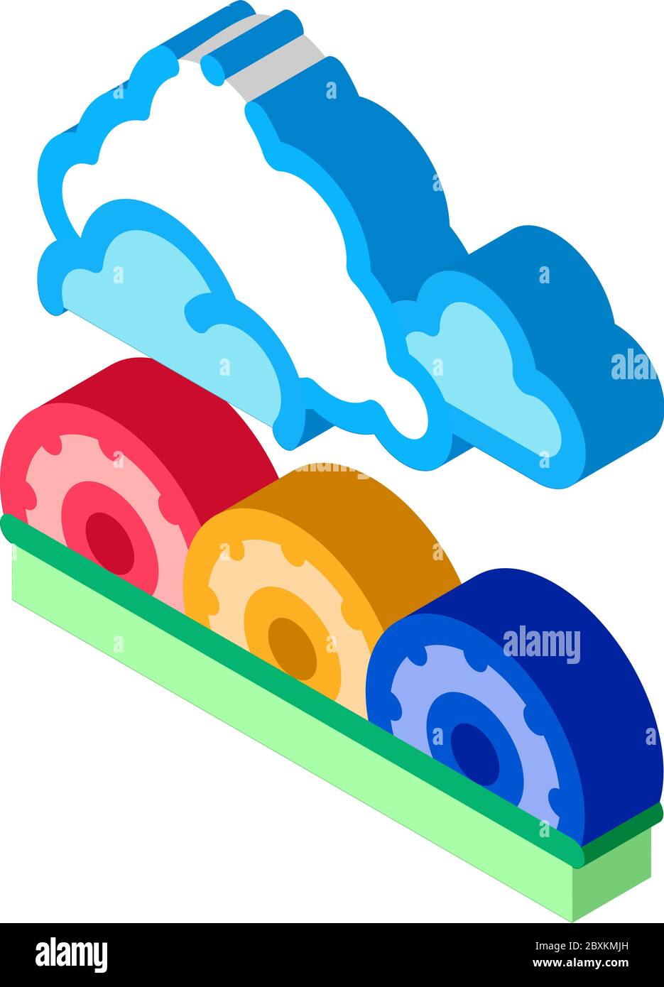 ramps for jumping isometric icon vector illustration Stock Vector Image ...