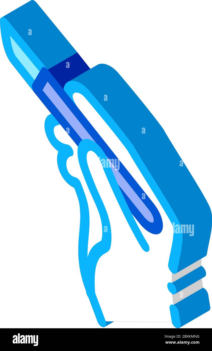 surgeon hand with scalpel isometric icon vector illustration Stock ...