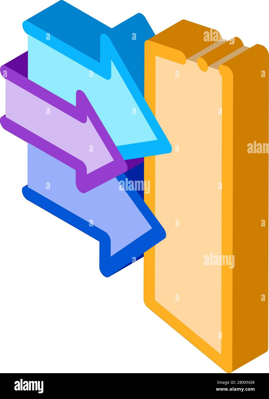 sound coming in door isometric icon vector illustration Stock Vector ...