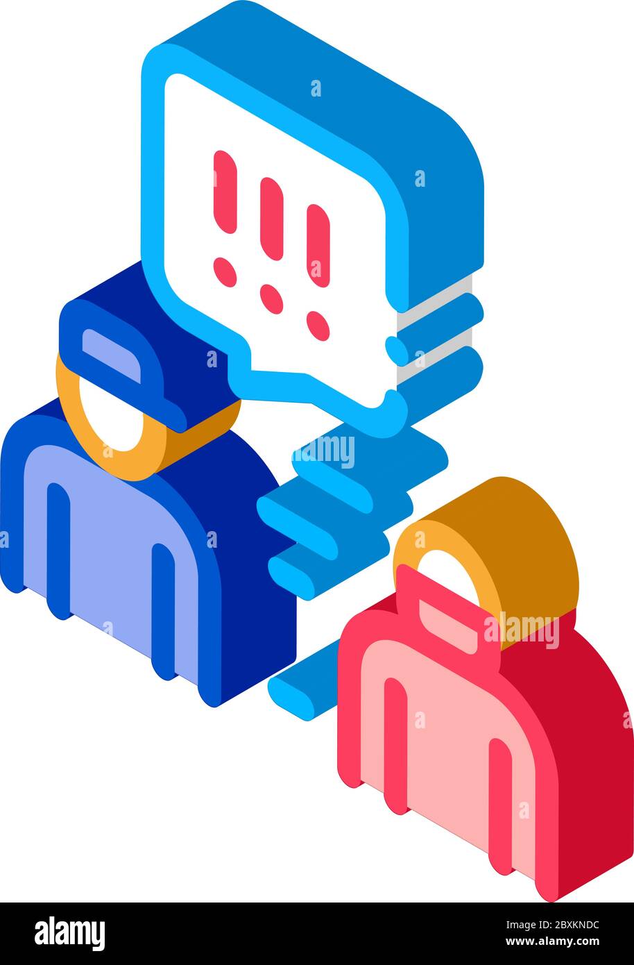 policeman caught criminal isometric icon vector illustration Stock ...