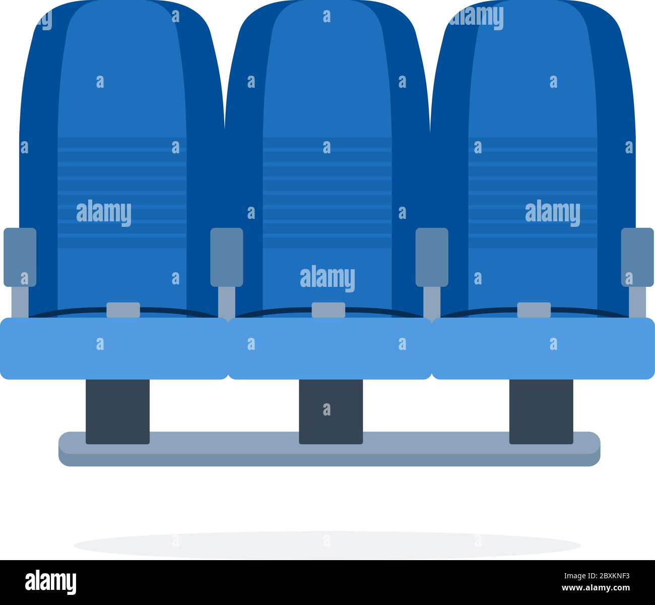 A triple-seat aircraft vector flat material design isolated object on ...