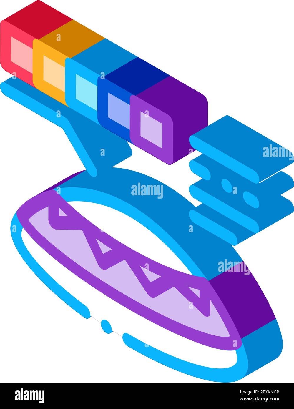 lens color selection isometric icon vector illustration Stock Vector ...