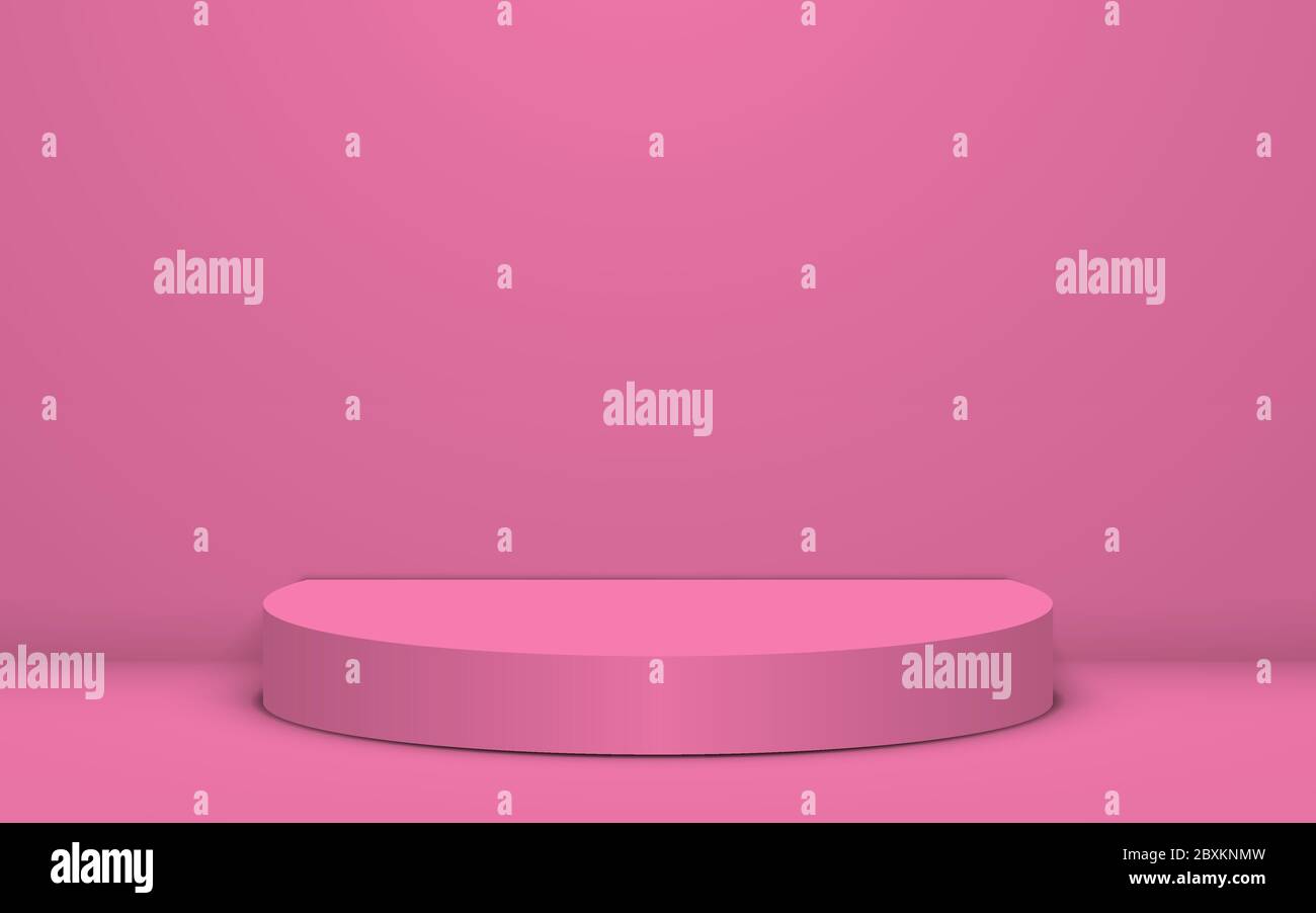 pink podium with spotlight in the studio room Stock Vector Image & Art ...