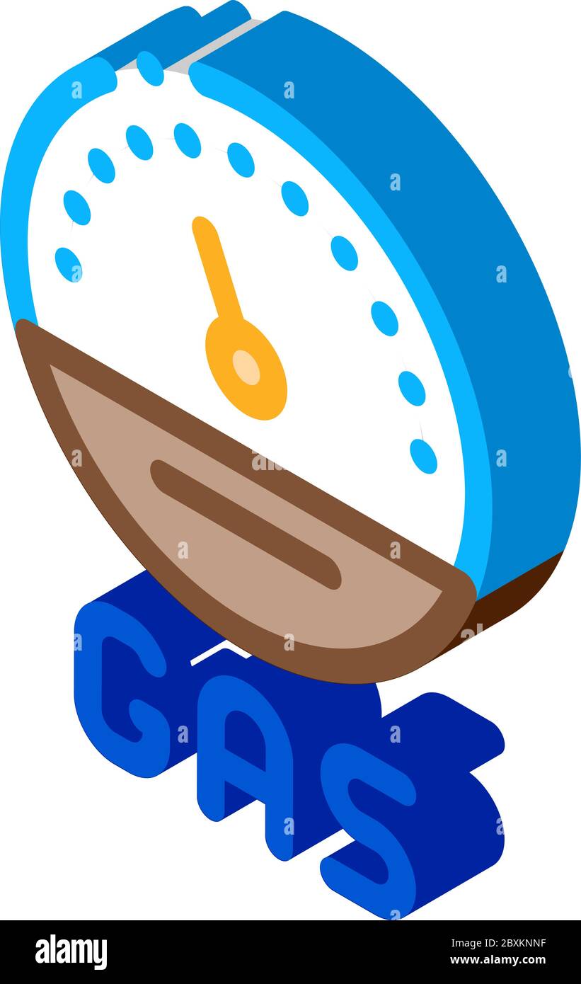 engine gas indicator isometric icon vector illustration Stock Vector ...