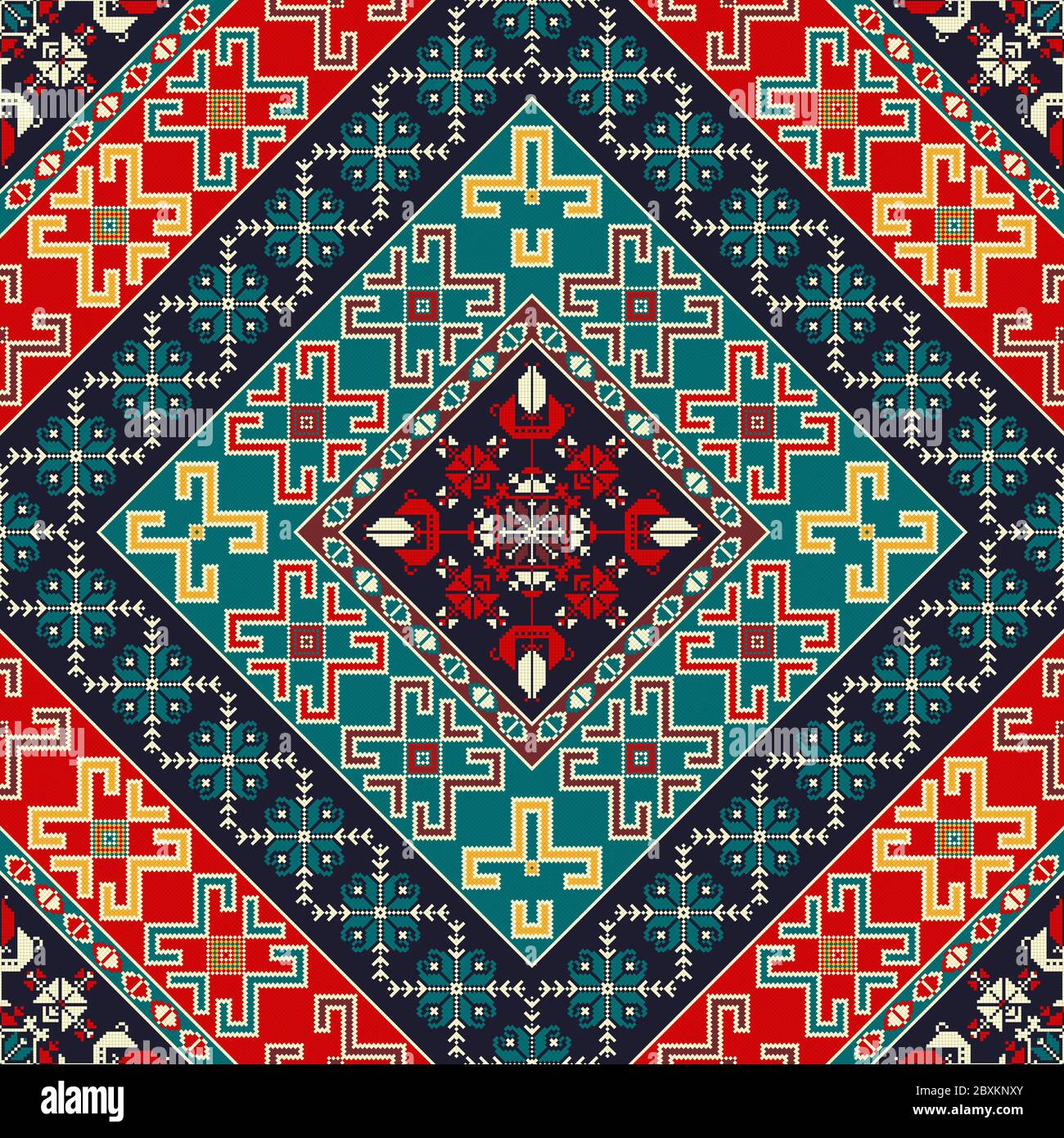 Romanian vector pattern inspired from traditional embroidery Stock ...