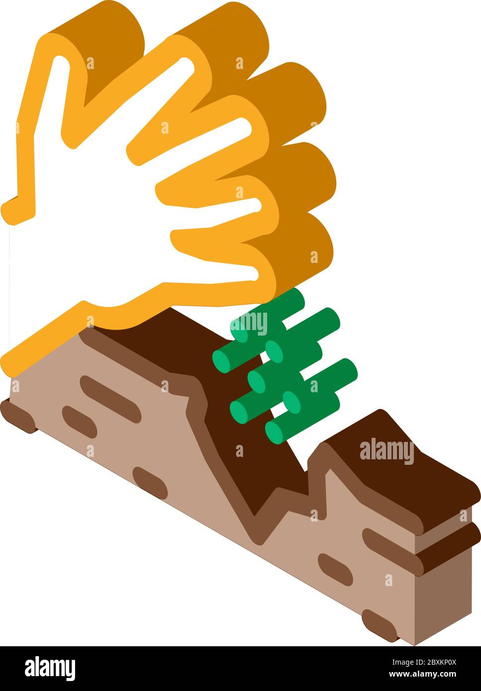 sowing seeds in ground isometric icon vector illustration Stock Vector ...