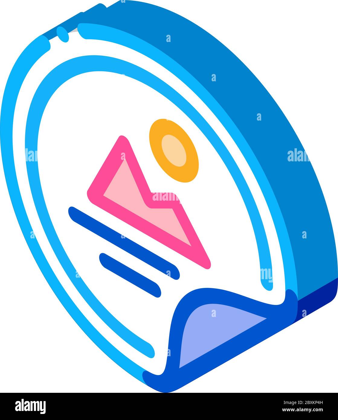 color sticker isometric icon vector illustration Stock Vector Image ...