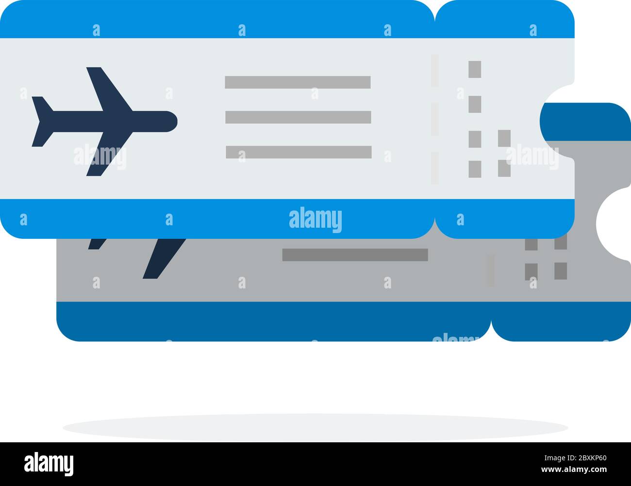 Airline tickets, flights vector flat material design isolated object on ...