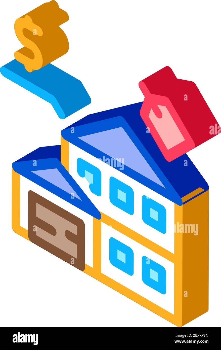 auction house isometric icon vector illustration Stock Vector Image ...