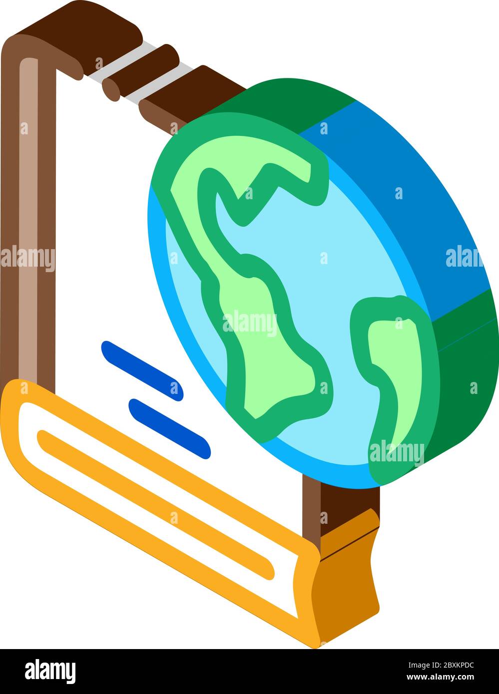 history of geography science isometric icon vector illustration Stock ...
