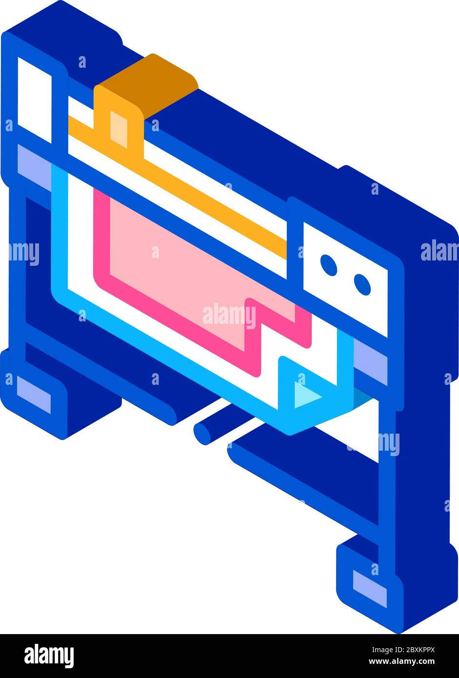 printer for work icon vector outline illustration Stock Vector Image ...