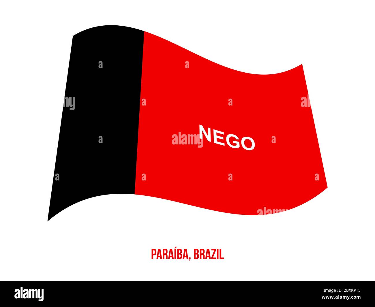 Paraiba Flag Waving Vector Illustration on White Background. States ...