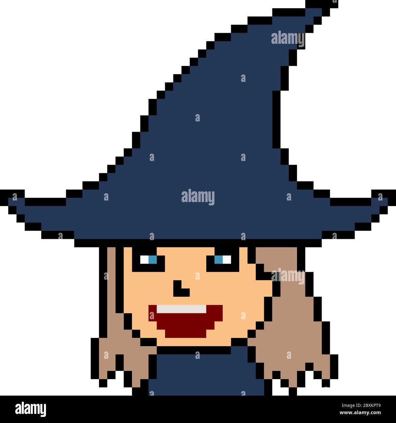 Hat witch pixel Stock Vector Images - Alamy